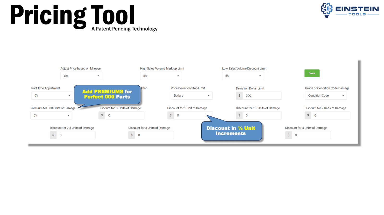 Pricing Tool | Einstein Tools